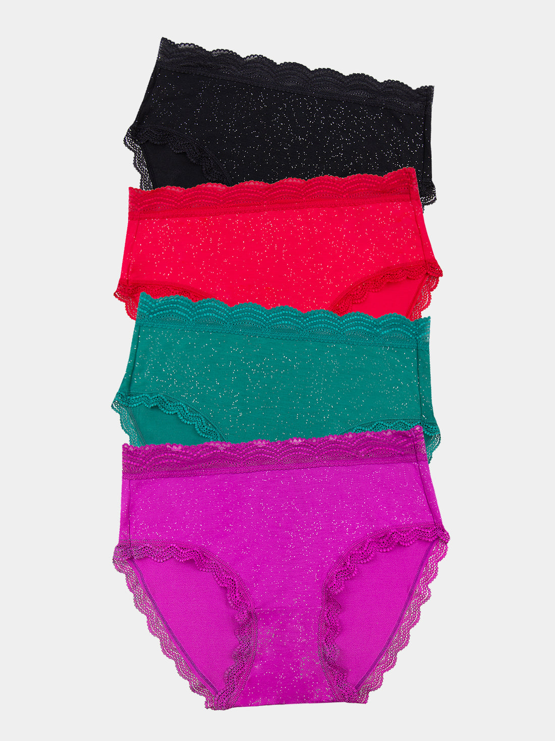 High Rise Knicker Four Pack - All That Glitters | Sustainable TENCEL ...