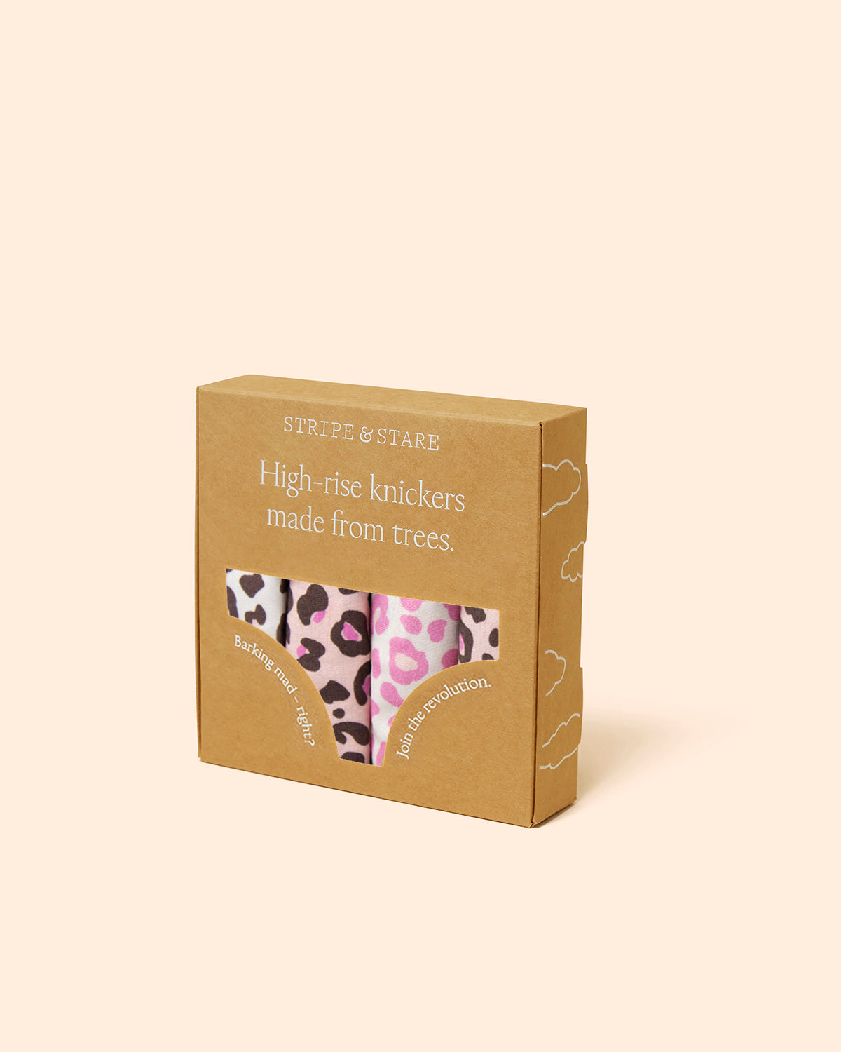 High Rise Knicker Four Pack - Liquorice Leopard | Sustainable TENCEL ...