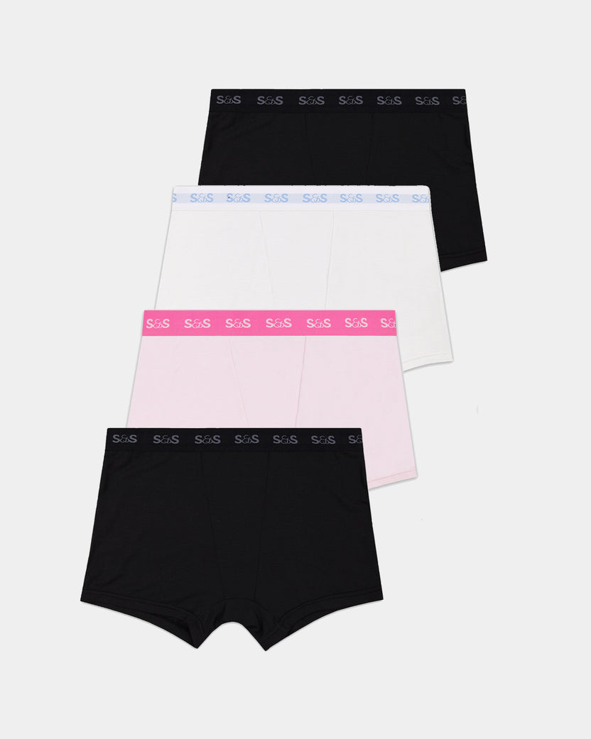 Women's Boxer Four Pack - The Logo Edit | Sustainable TENCEL™ – Stripe ...