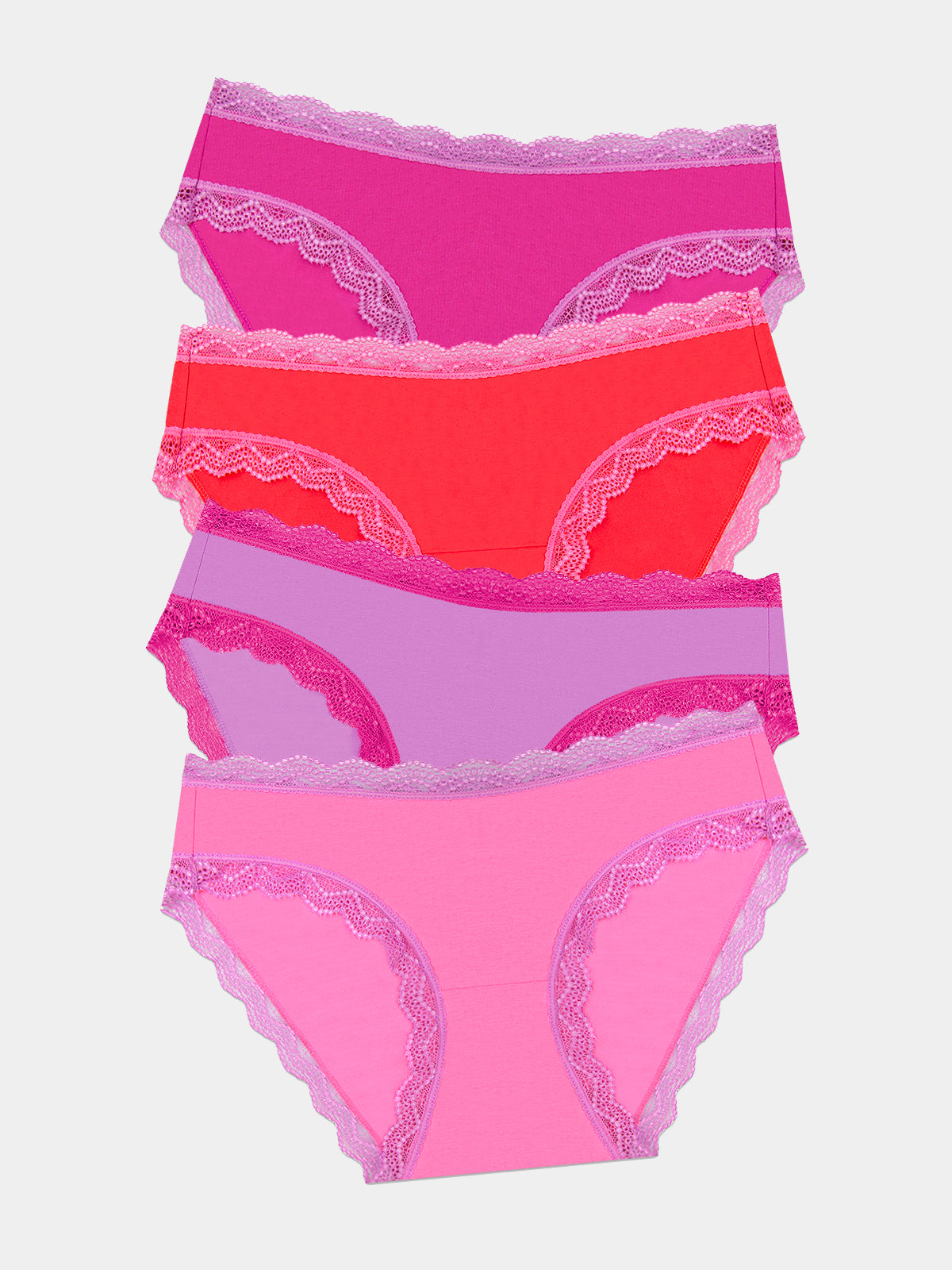 The Original Knicker Four Pack - Pink Cosmos Contrast | TENCEL ...
