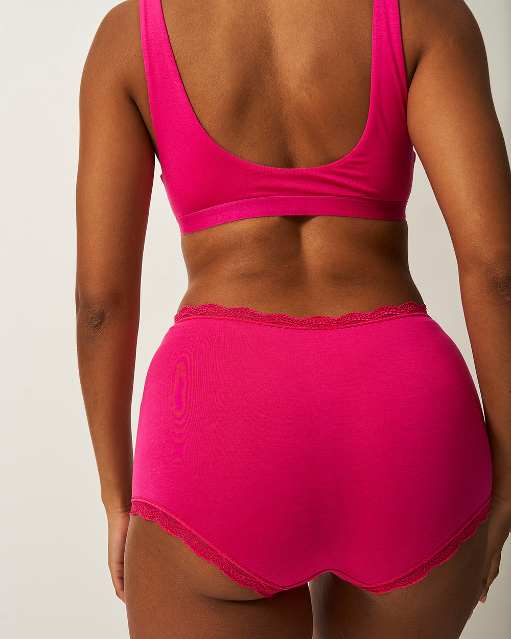 Hipster Knicker Raspberry Sustainable Tencel™ Underwear Stripe